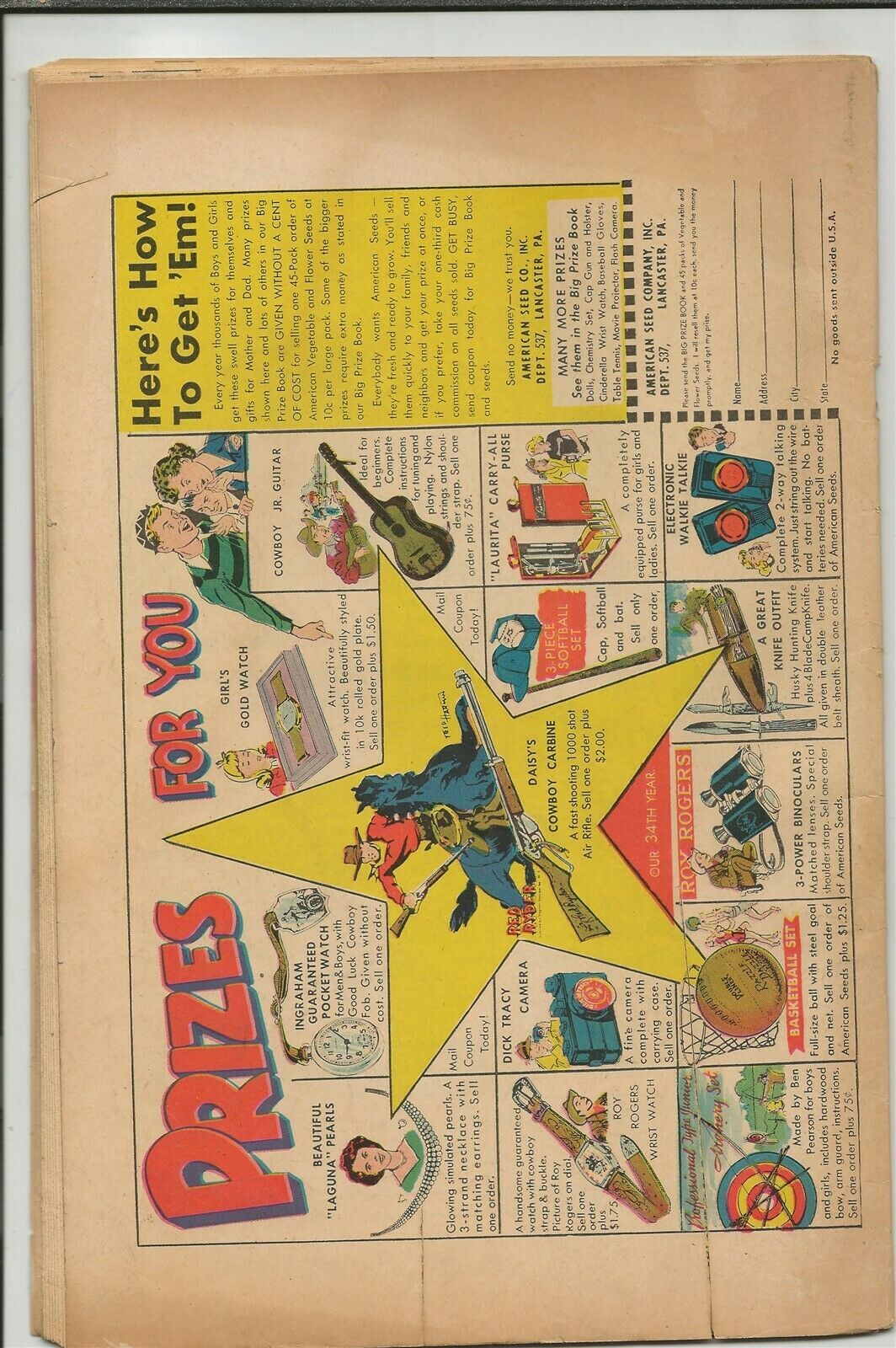 Arco largo #5 Original Vintage 1951 ficción Casa Comics | Comic Books ...