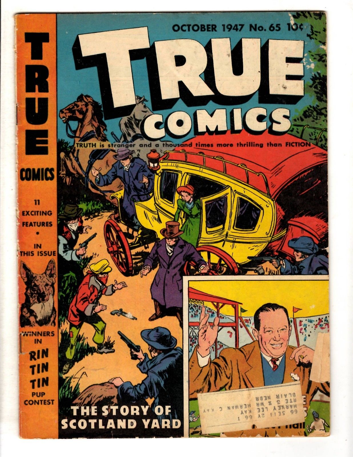 True Comics # 65 VG Golden Age Comic Book Scotland Yard Rin Tin Tin JL2 ...