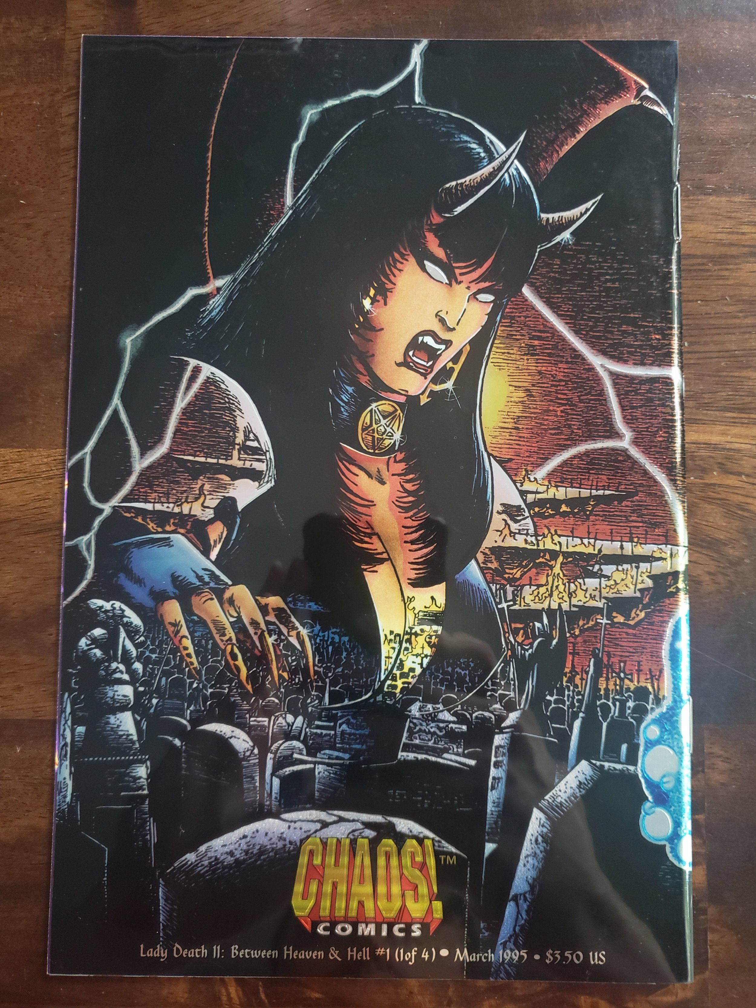 Lady Death Between Heaven and Hell 1 Chromium Cover with signed trading ...