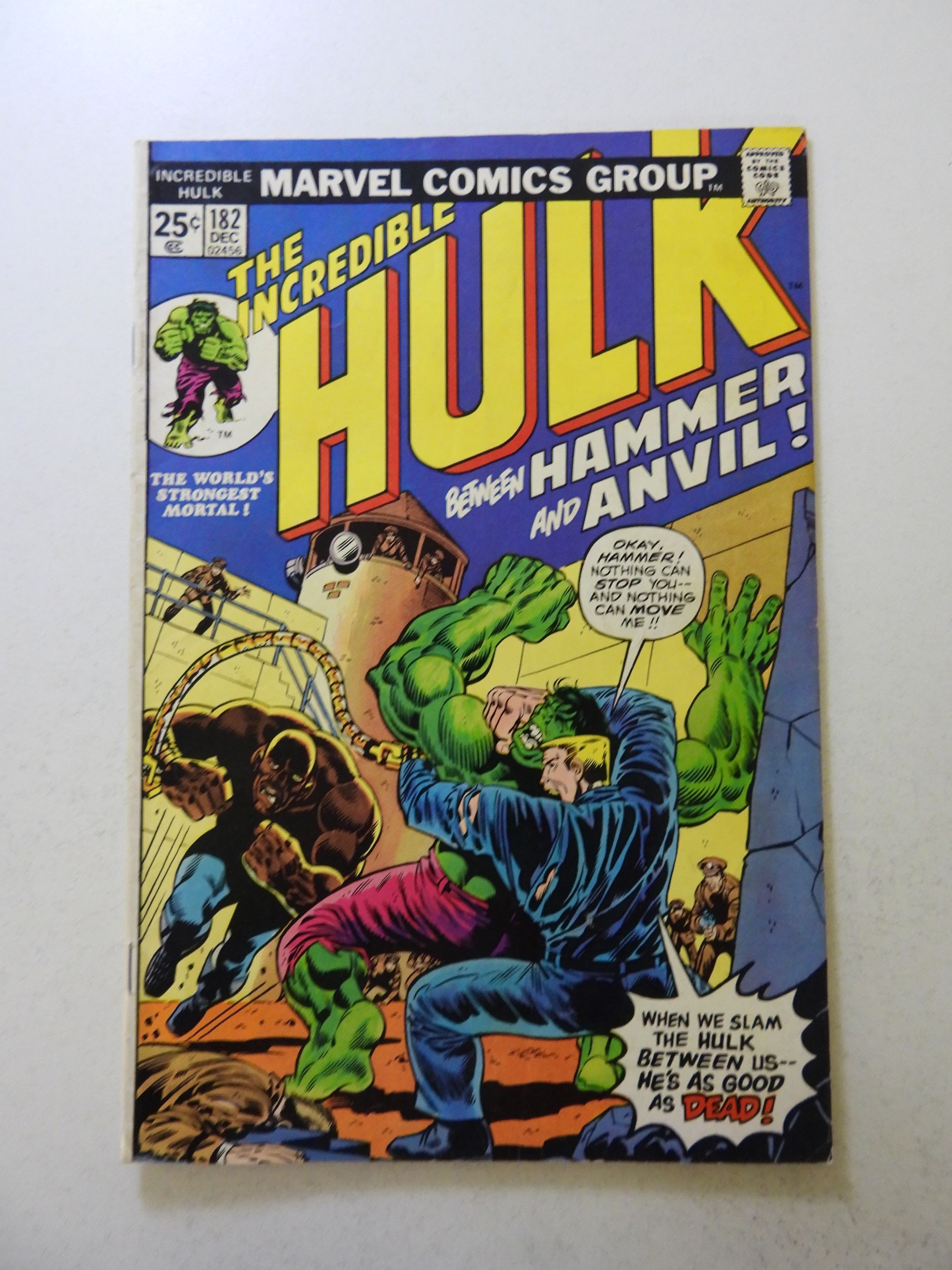 The Incredible Hulk #182 (1974) 3rd appearance Wolverine FN- MVS intact ...