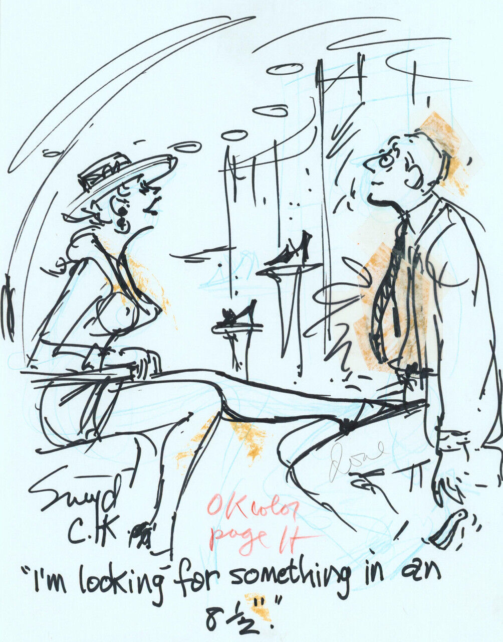 Doug Sneyd Signed Original 3 Sketch Art Collection Playboy 2003 OKed ...