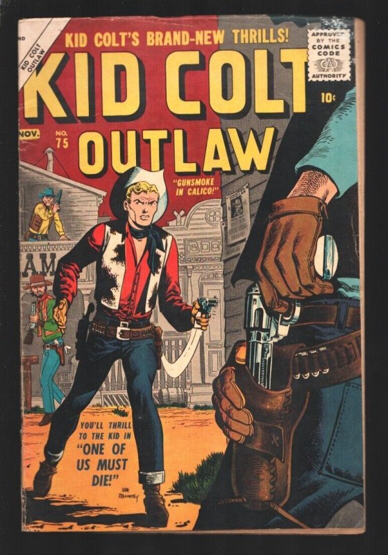 Kid Colt Outlaw #75 1957-Marvel-Joe Maneely cover-Doug Wildey story art ...