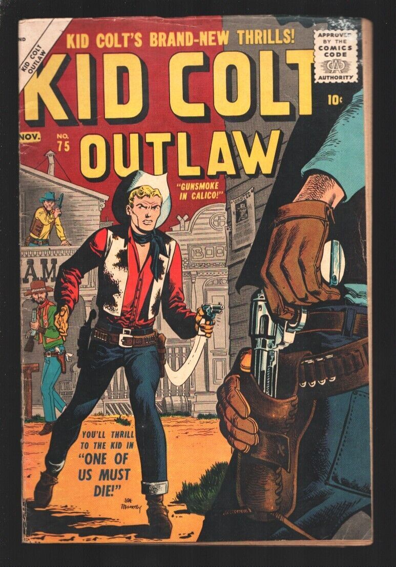 Kid Colt Outlaw #75 1957-Marvel-Joe Maneely cover-Doug Wildey story art ...