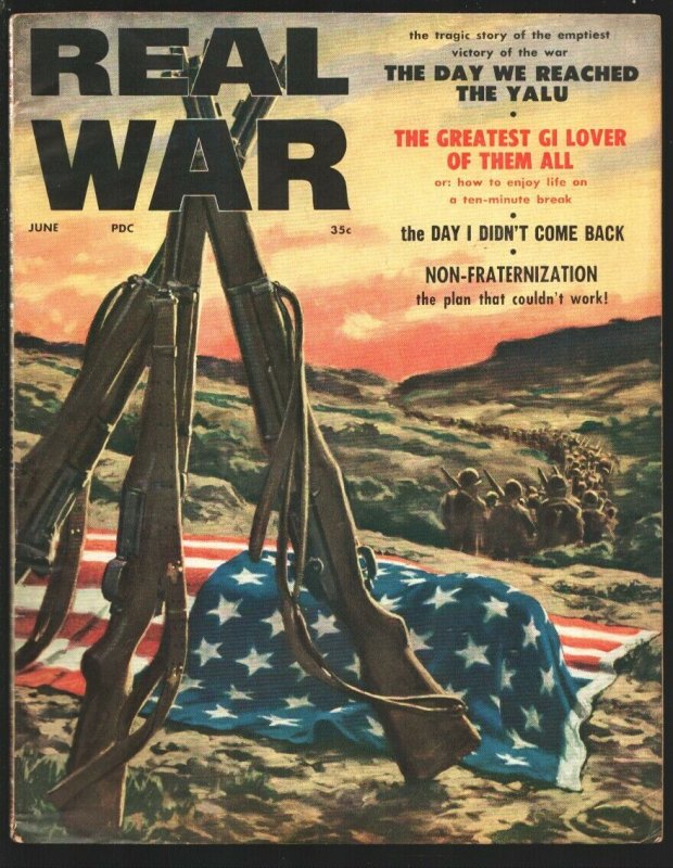 Real War #5 6/1958-Emotional American Flag cover by Clarence Doore ...
