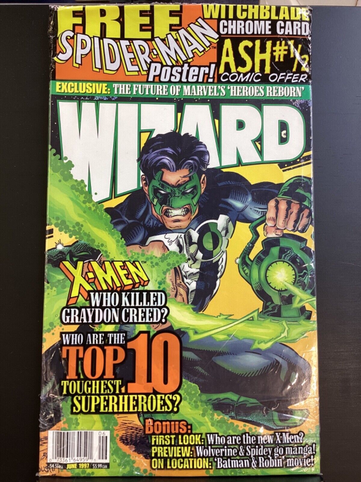 Wizard Magazine #70 Kyle Rayner Heroes Reborn Jeff Loeb SEALED w/ CARDS ...