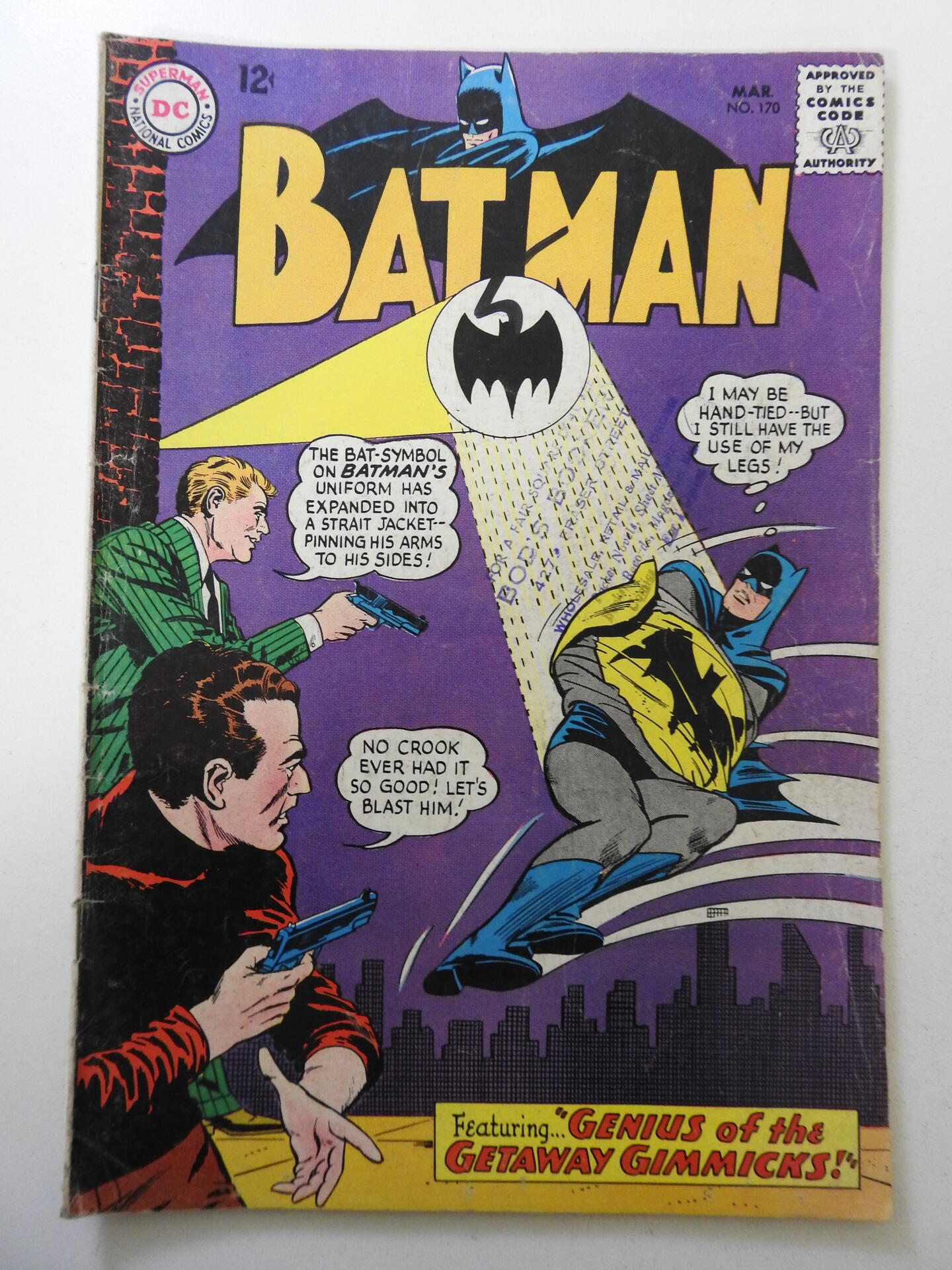 Batman #170 (1965) VG Condition ink fc, 1 in tear bc | Comic Books ...