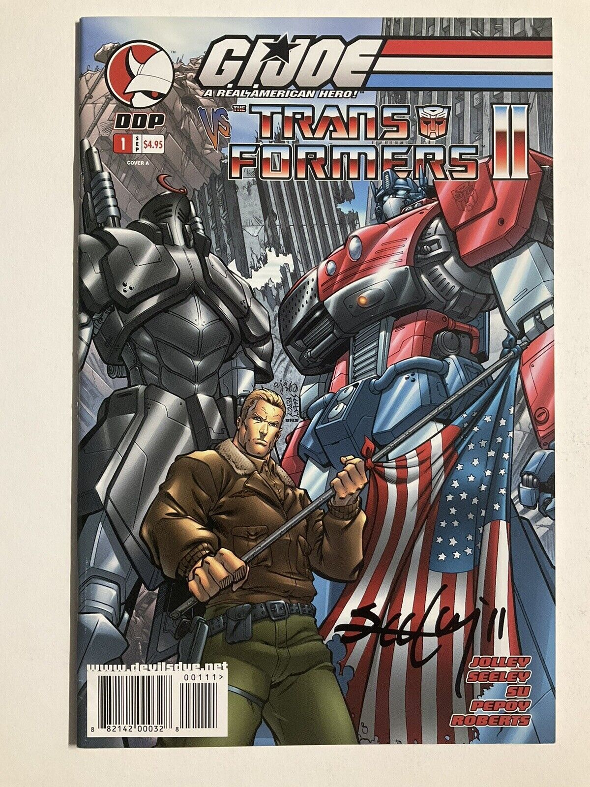 G.I. JOE VS Transformers II 1 a Signed Seeley NM Near Mint DDP | Comic ...