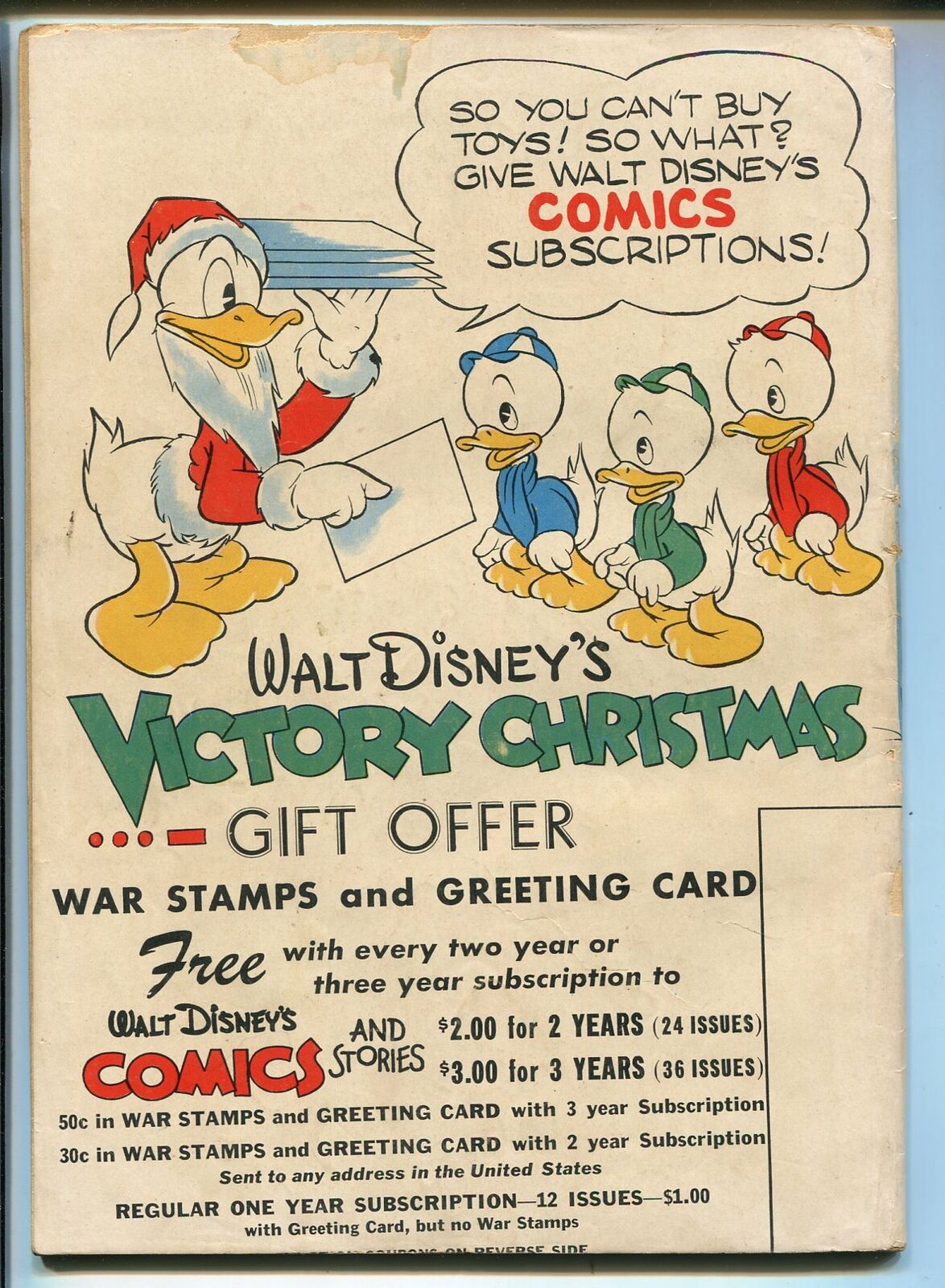 Walt Disney Comics and Stories #39 1943-Dell-Christmas-Carl Barks-Vg ...