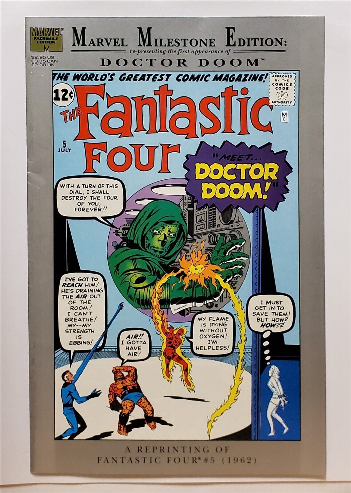 Marvel Milestone Edition: Fantastic Four #5 (Nov 1992, Marvel) VF ...
