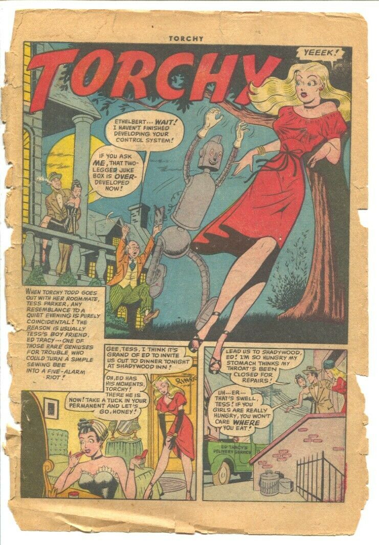 Torchy #1 1949-Quality-1st issue-spicy art-lingerie panels-robot story-lots o... | Comic Books ...