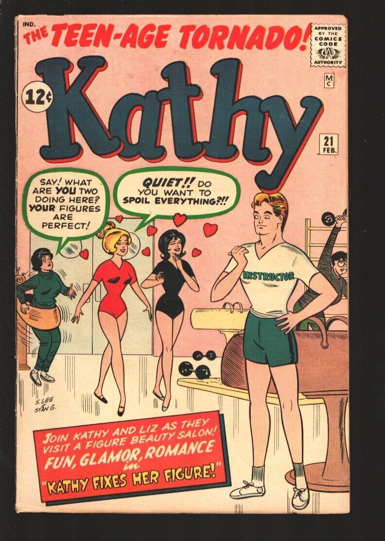 Kathy #21 1963-Marvel-paper dolls-pin ups-spicy headlight art-Stan Lee ...