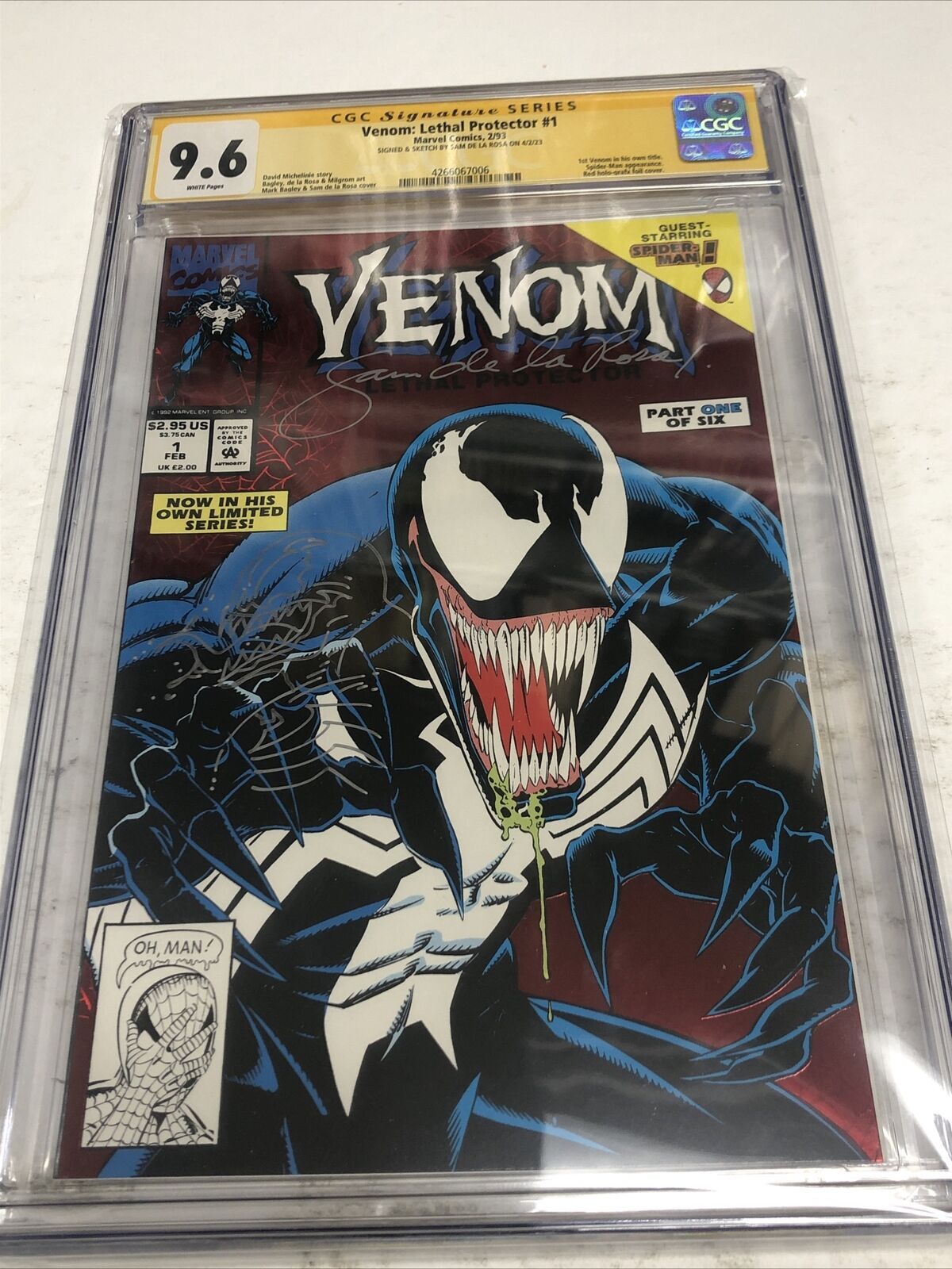 Venom: Lethal Protector (1993) #1 (CGC 9.6 SS) Signed & Sketch De La ...