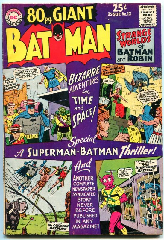 80 Page Giant #12 1965 DC Batman Newspaper Comic Strip FN/VF | Comic ...