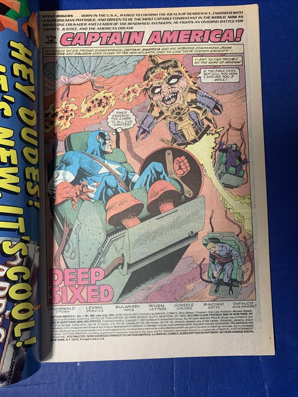 Captain America #388 battles MODAM from Late July 1991 Avengers DM ...
