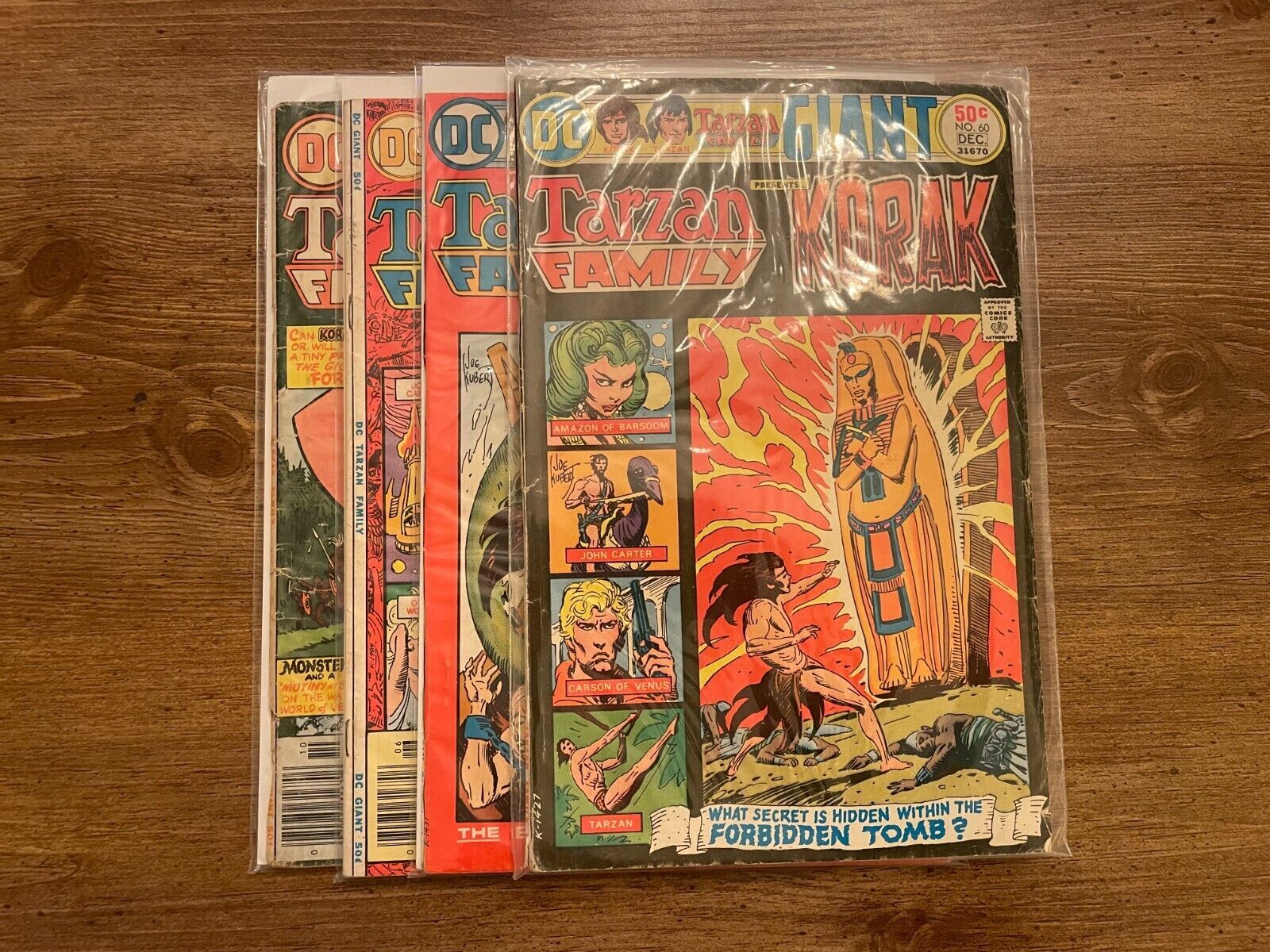 Lot Of 4 Tarzan Family Giant Pres. Korak DC Comic Books # 60 61 63 65 ...