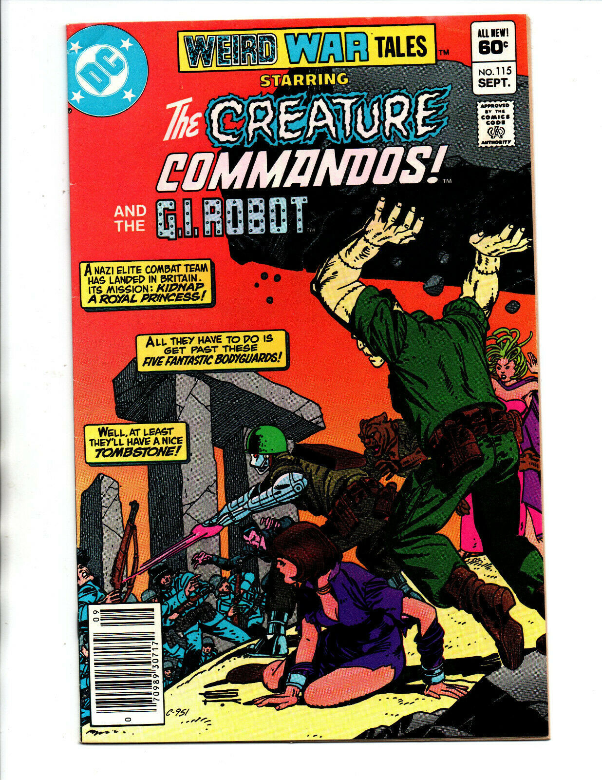 Weird War Tales #115 newsstand - Creature Commandos - GI Robot - 1982 ...