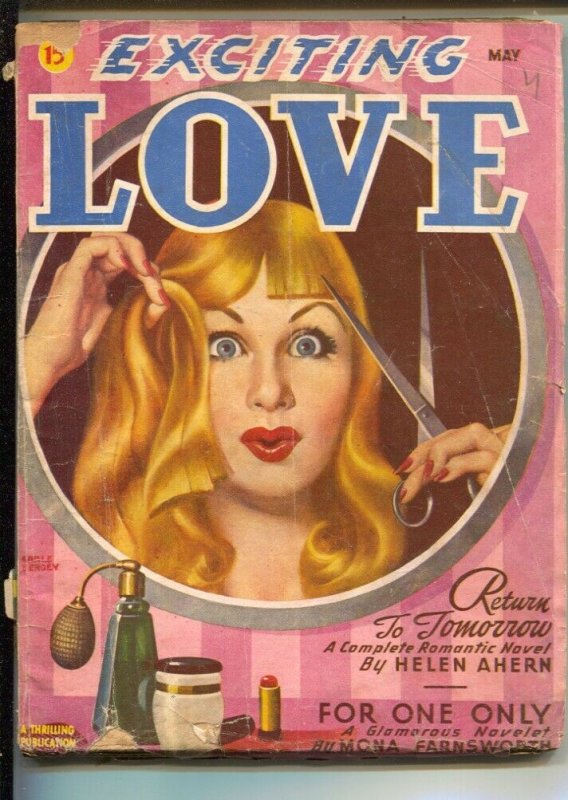 Exciting Love-5/1947-Thrilling-Earle Bergey cover-Helen Ahern-Mona ...