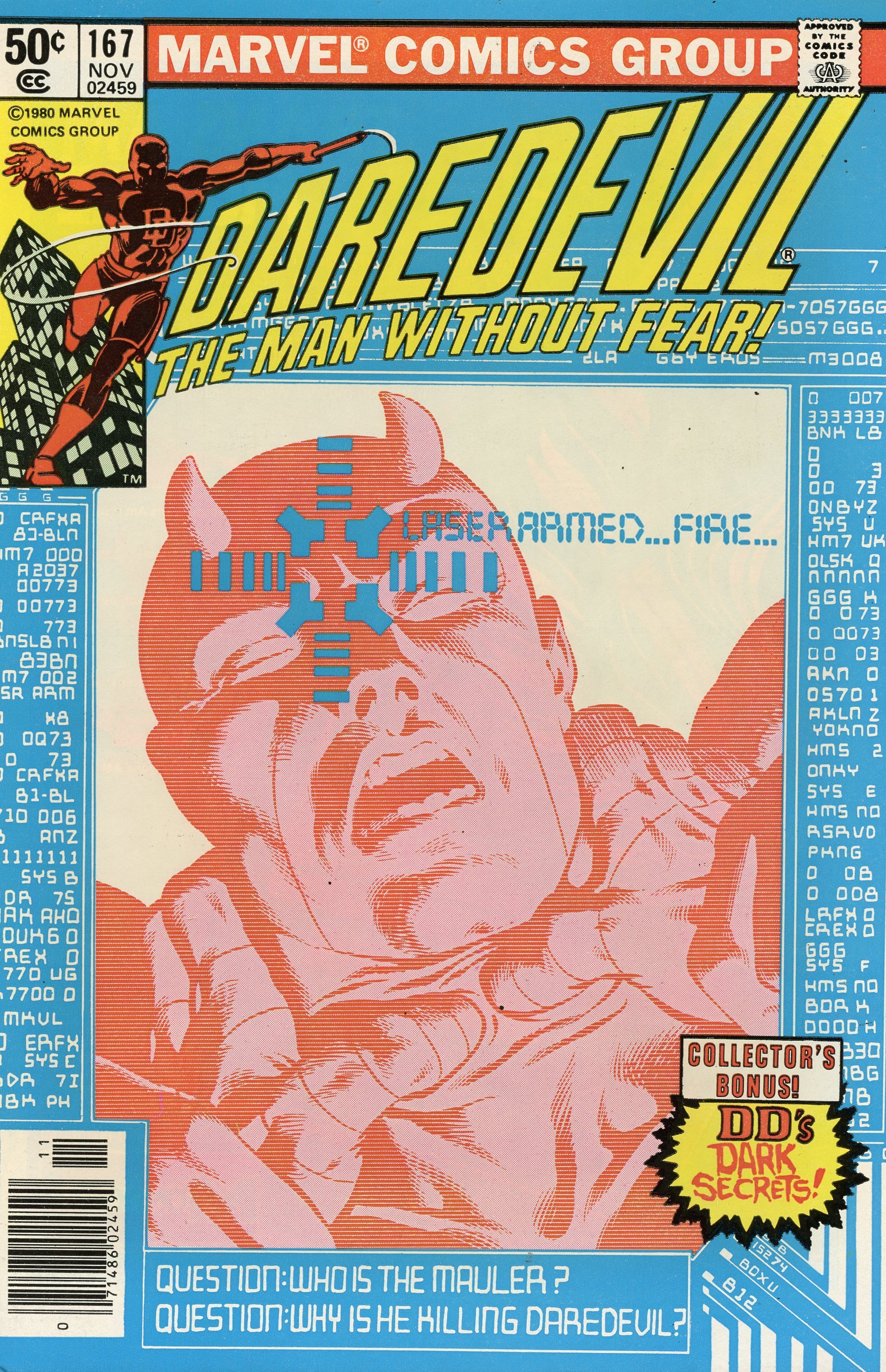 Daredevil #167 (1980) Frank Miller 1st App of Mauler VF/NM 9.0 Comic ...