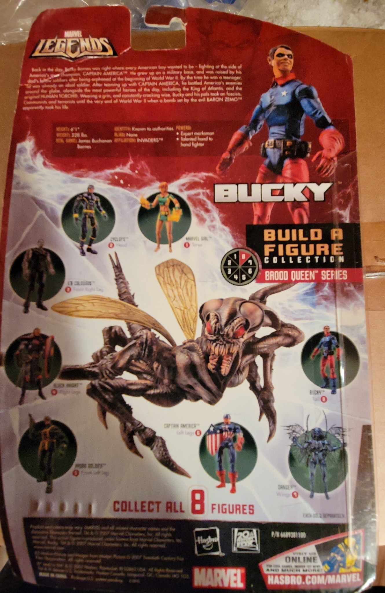 Marvel Legends Series Build A Figure Brood Queen: Bucky Action Figure ...