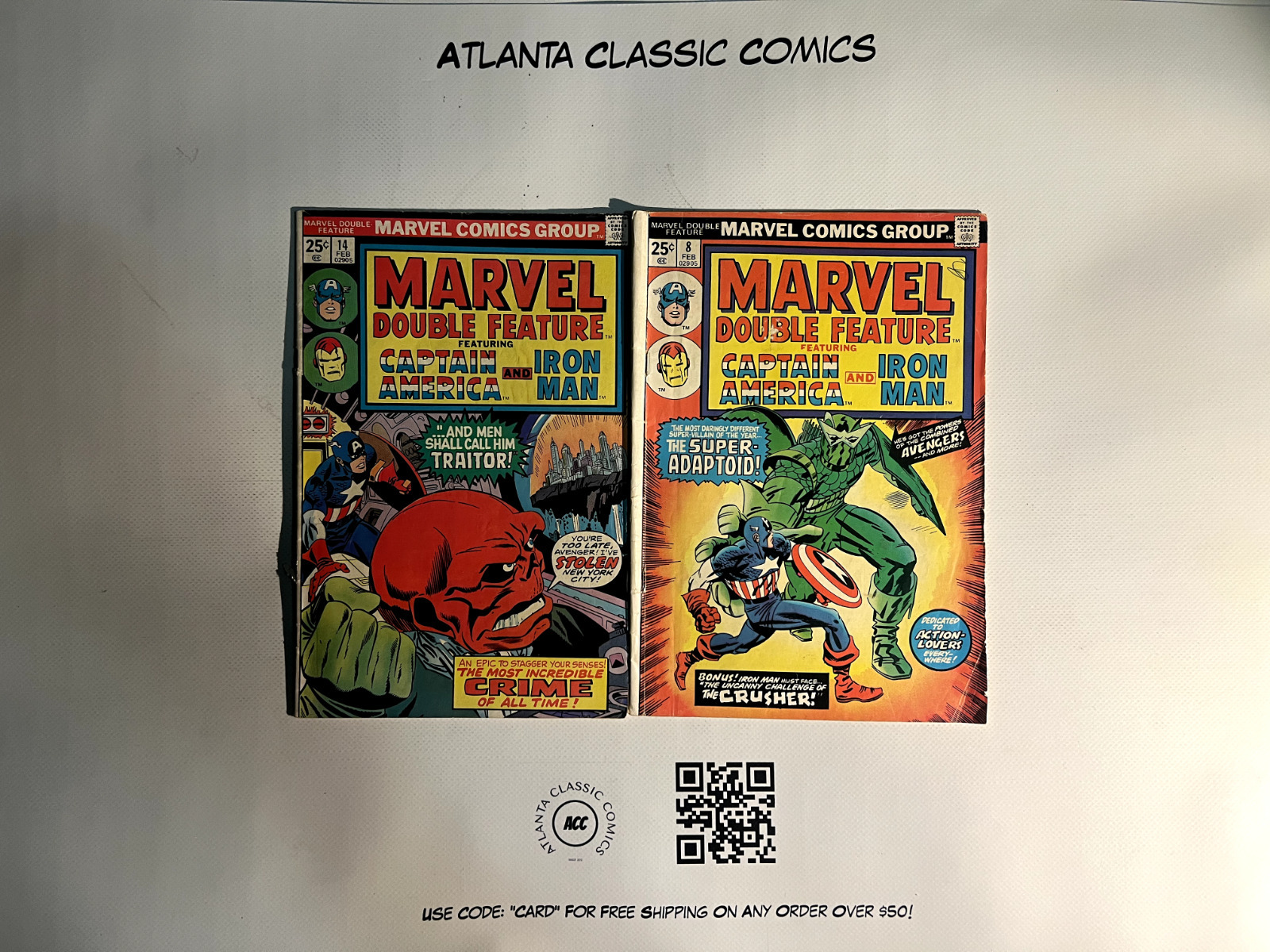 2 Marvel Double Feature Marvel Comic Books# 8 14 Iron Man Thor Avengers ...