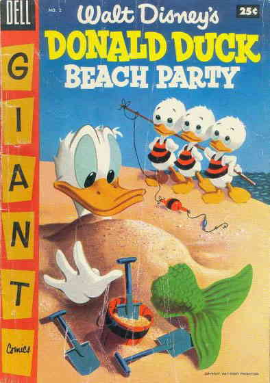 Donald Duck Beach Party (Walt Disney's ) #2 FAIR ; Dell | low grade ...