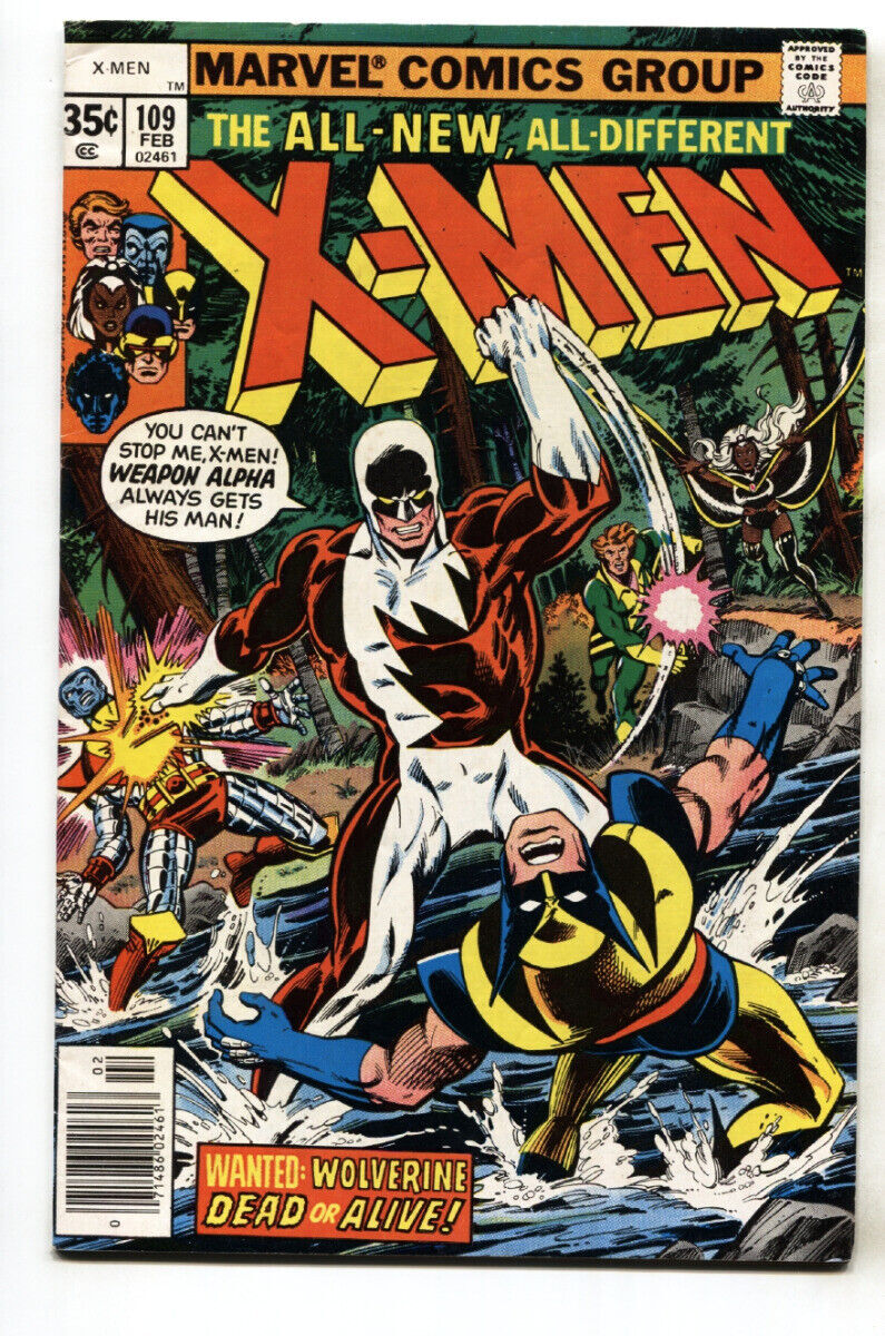 X-MEN #109 1977-comic book 1st Weapon Alpha-MARVEL COMICS FN+ | Comic ...