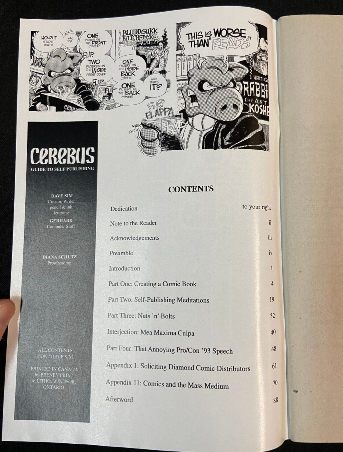 The Cerebus Guide to Self Publishing Dave SIM 1997 VF+ | International ...