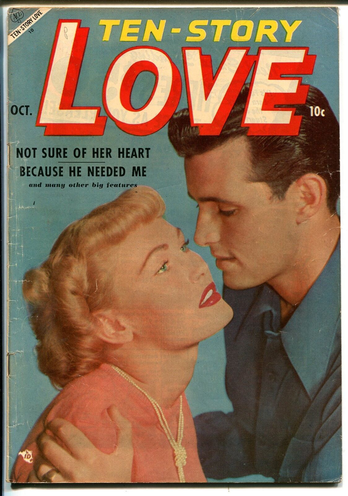 Ten-Story Love Vol. 32 #5 1953-Ace-former pulp-spicy romance art-photo ...