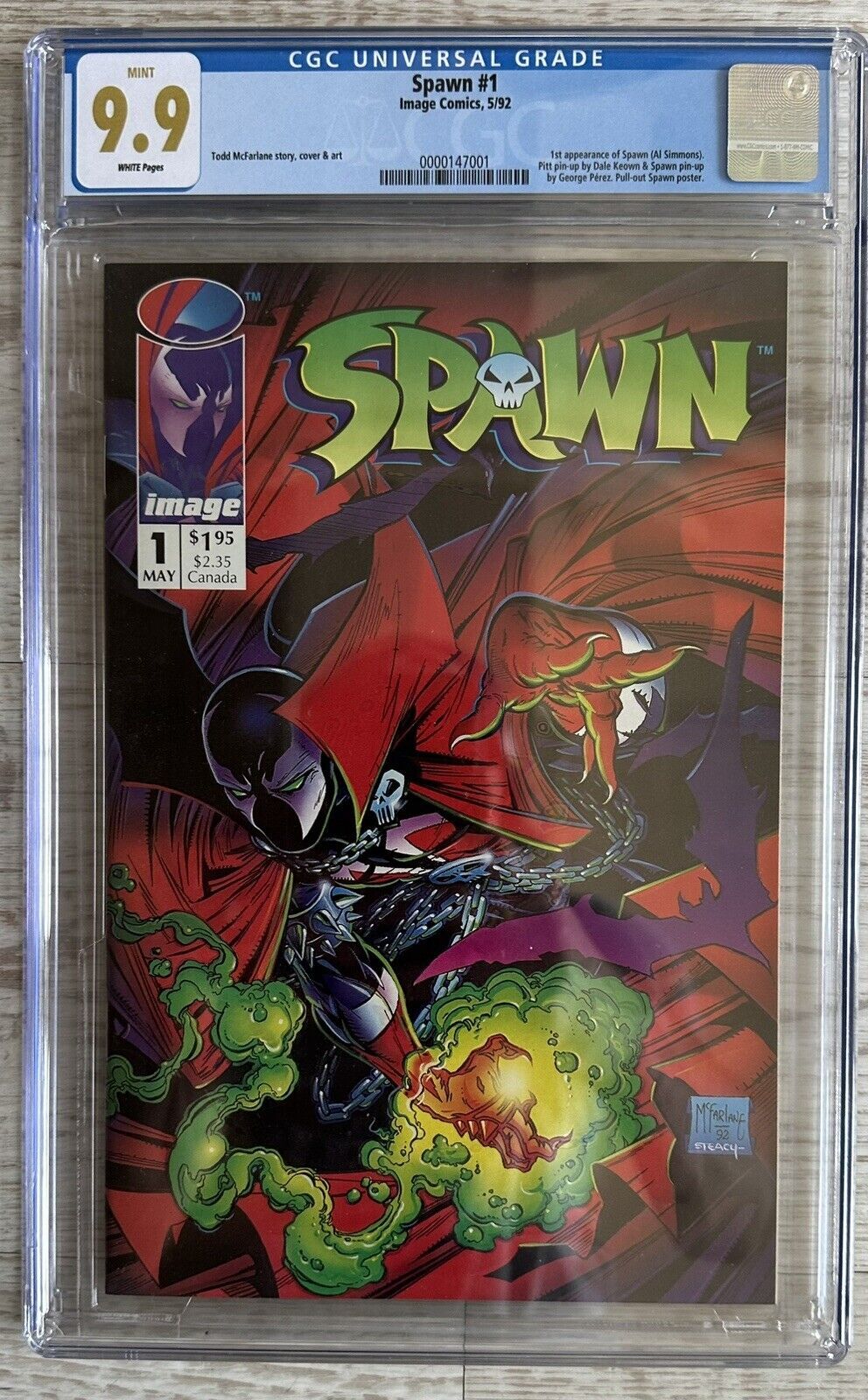 Spawn #1 CGC 9.9 WH - Todd McFarlane - Not 9.8 - Image 1992 - MINT - SUPER RARE! | International ...