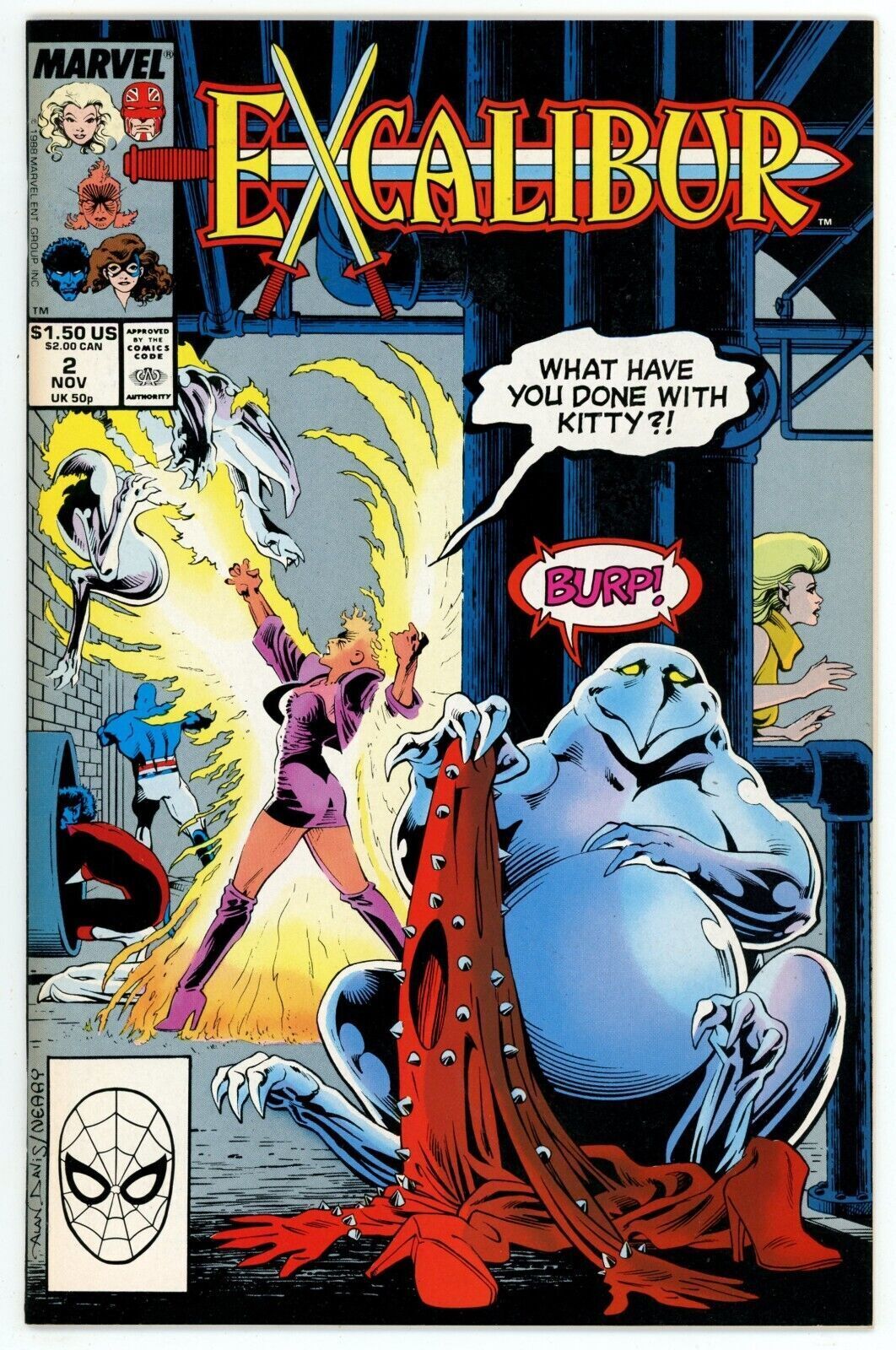 Excalibur 2 NM 9.2 Copper Age Marvel 1988 Phoenix Captain Britain ...