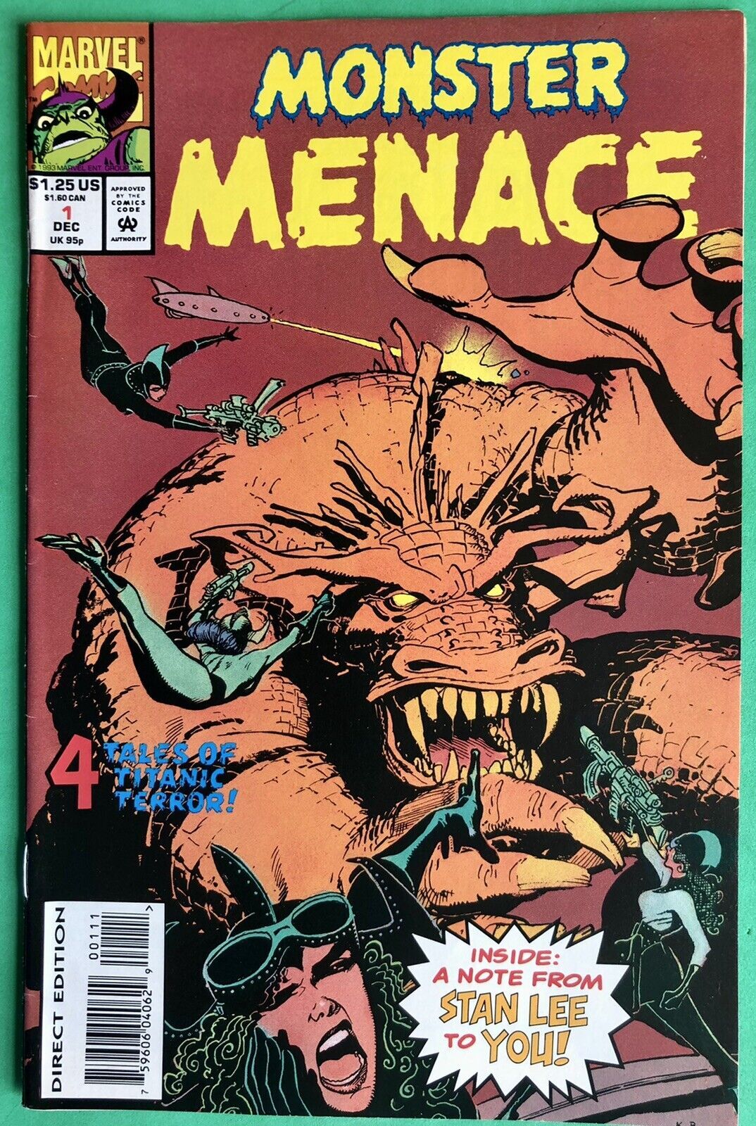Monster Menace #1,2,3 (1993) Marvel Pre-Code Atlas Monster/Horror ...