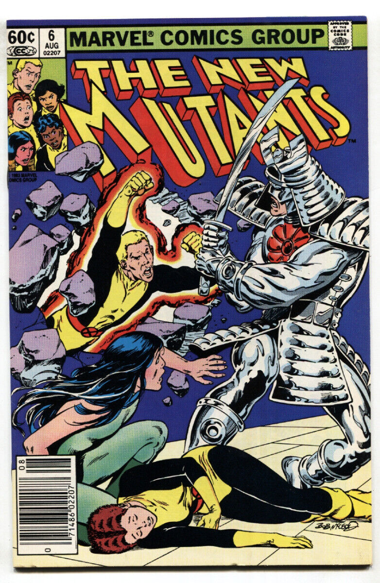 The New Mutants #6 comic book 1983- Marvel Silver Samurai NEWSSTAND ...