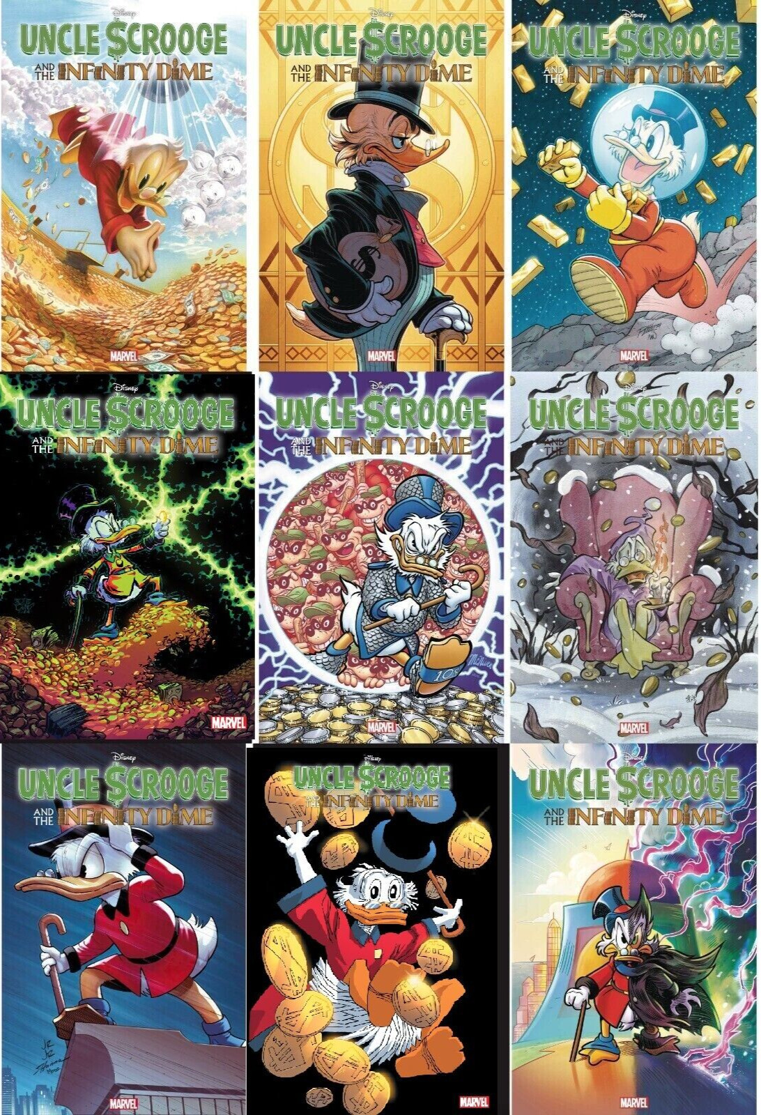 (2024) Uncle Scrooge and the Infinity Dime #1 Complete 9 Variant Cover ...