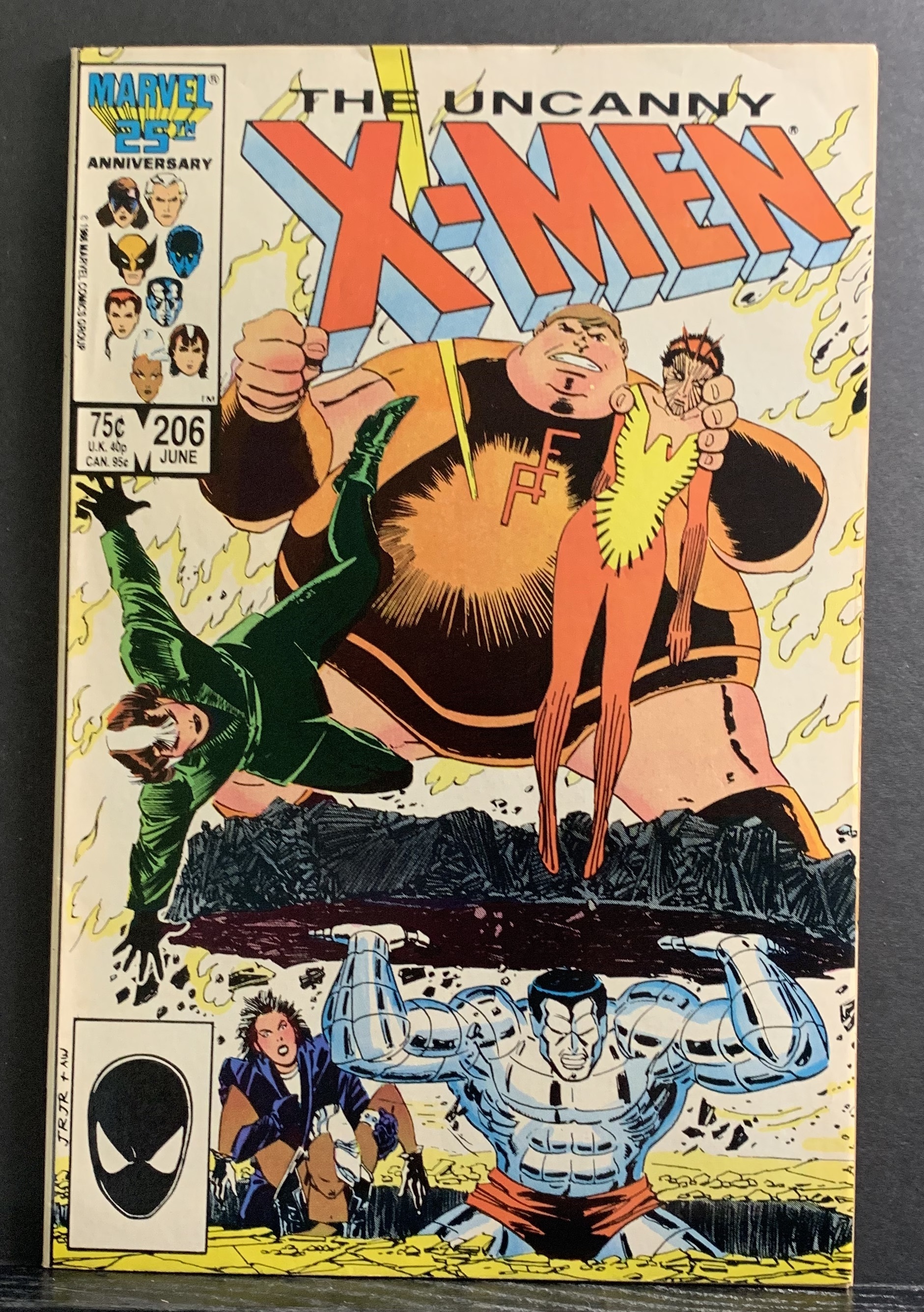 The Uncanny X-Men #206 (1986) John Romita Jr. Colossus / Rogue / Blob ...
