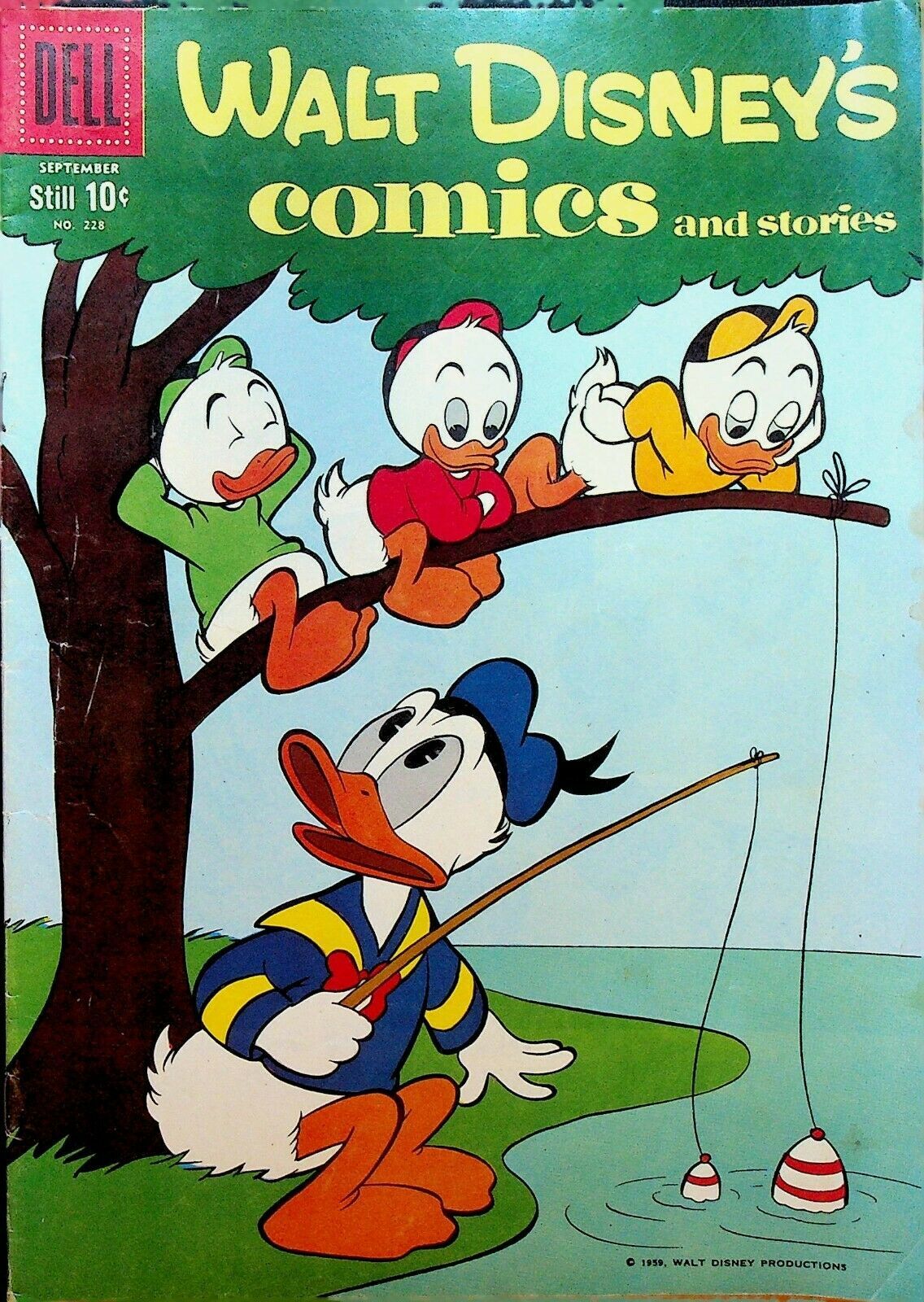 Walt Disney's Comics & Stories #228 Donald Duck Fishing Huey Dewey ...