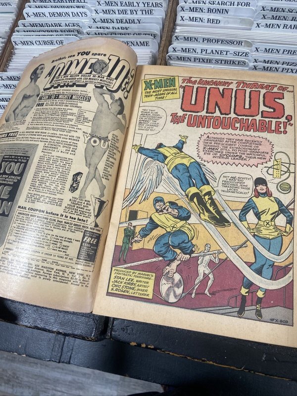 X-Men #8 GD 1st Appearance Unus the Untouchable! Kirby Cover! Marvel ...