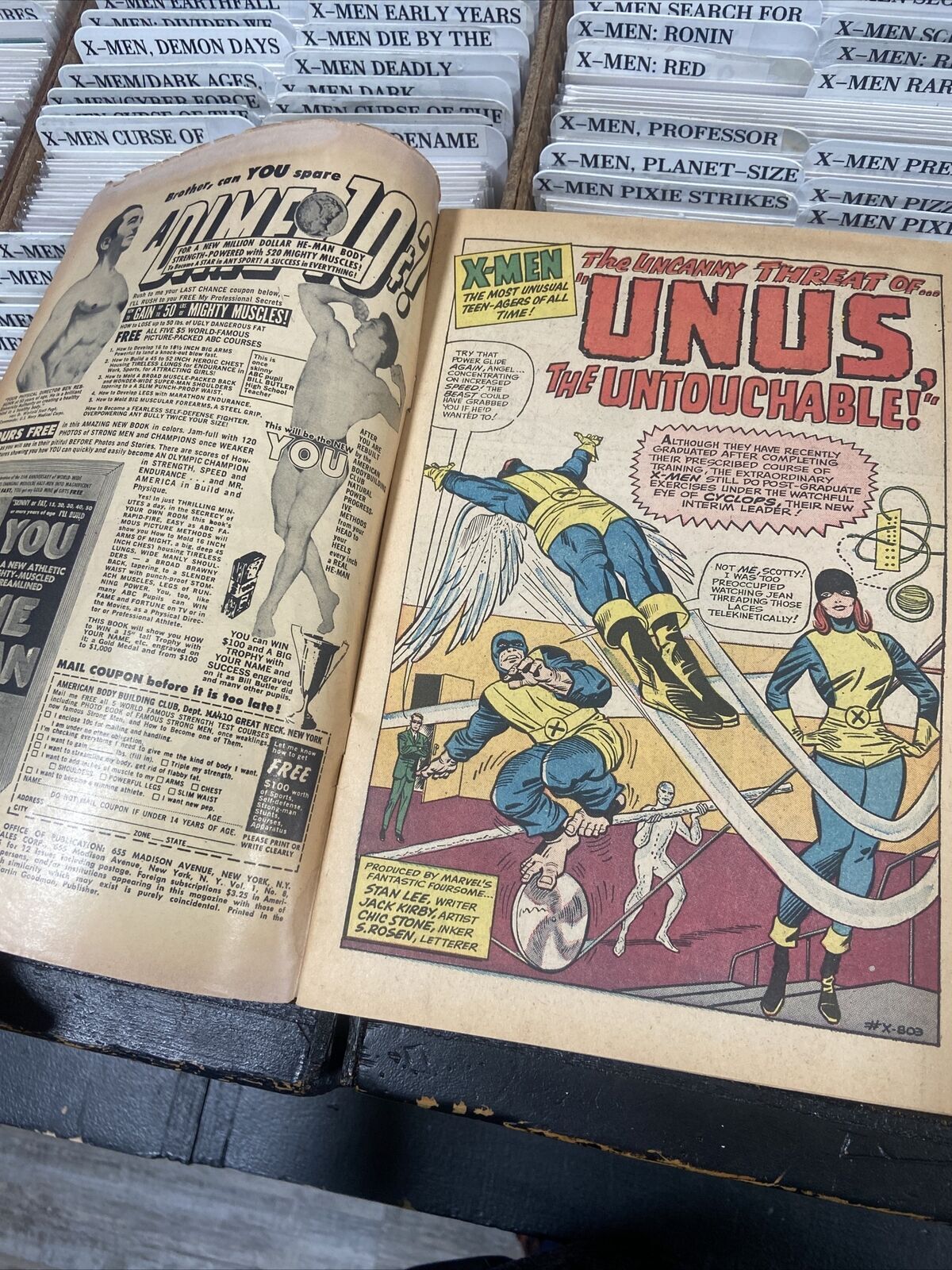 X-Men #8 GD 1st Appearance Unus the Untouchable! Kirby Cover! Marvel ...