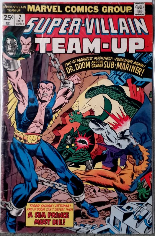 Super-Villain Team-Up #2 (1975) App Tiger-Shark Atuma Dr Doom Sub ...