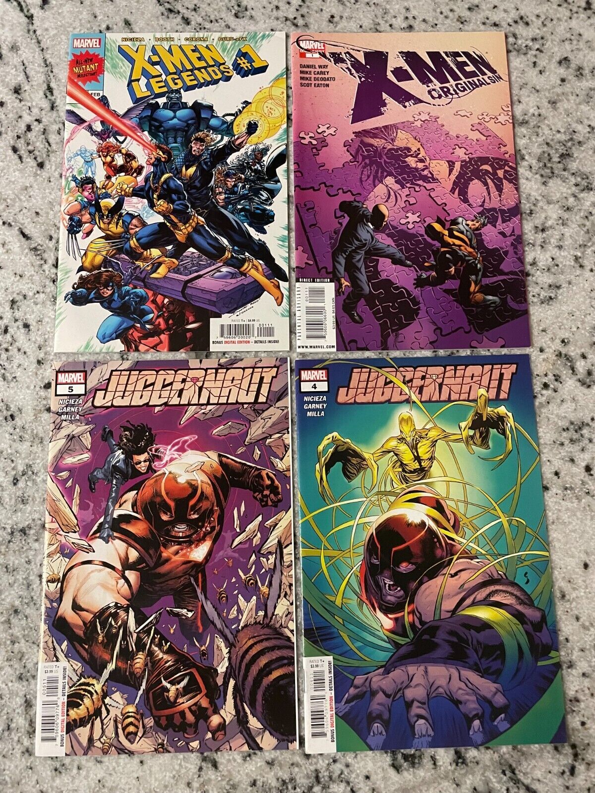 4 Marvel Comics Juggernaut # 4 5 + X-Men Original Sin 1 + Legends # 1 ...