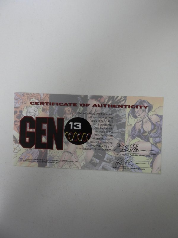 Wizard Presents: Gen 13 #½ signed J.Scott Campbell w/cert "no cert for ...