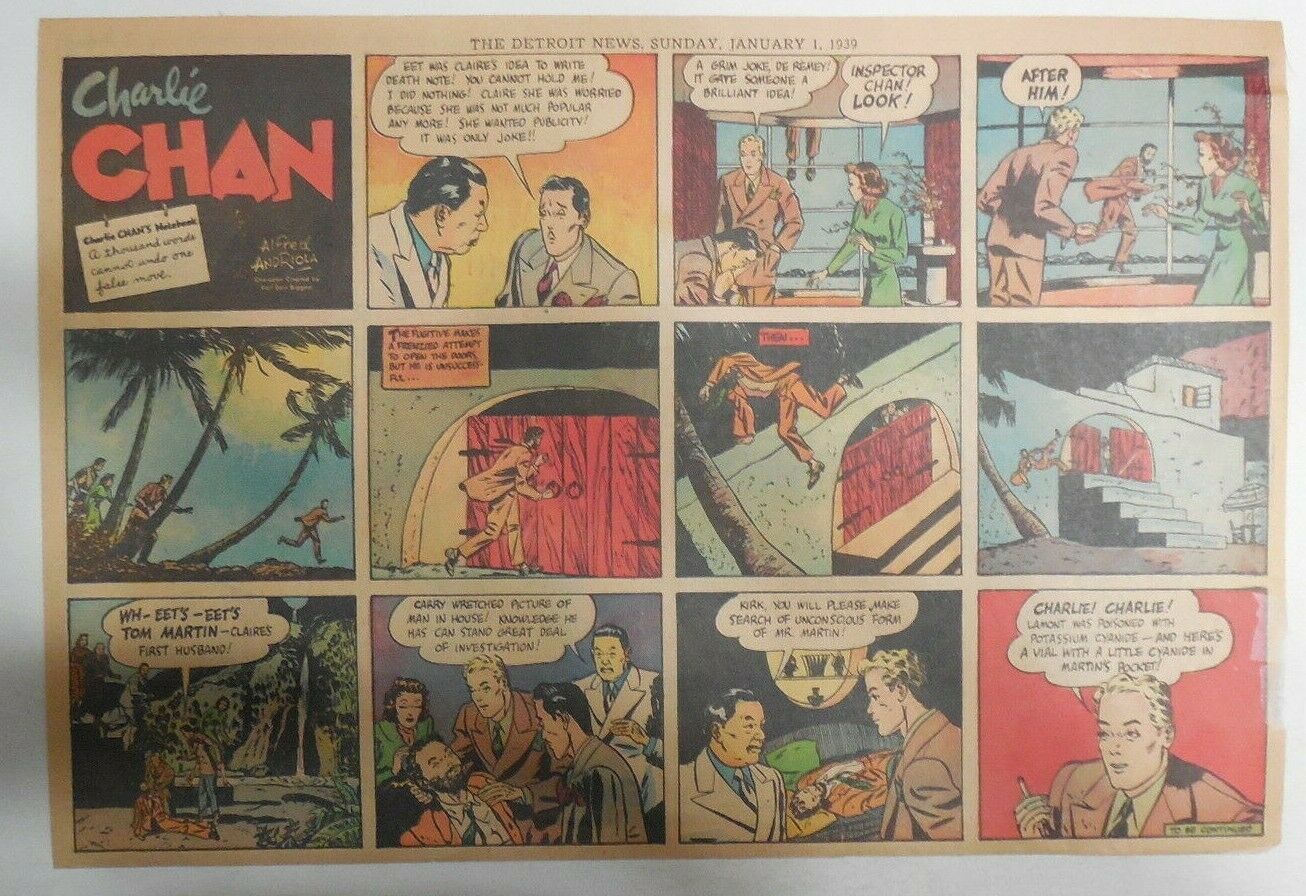 Charlie Chan by Alfred Andriola from 1/1/1939 Year #2 Size: 11 x 15 ...