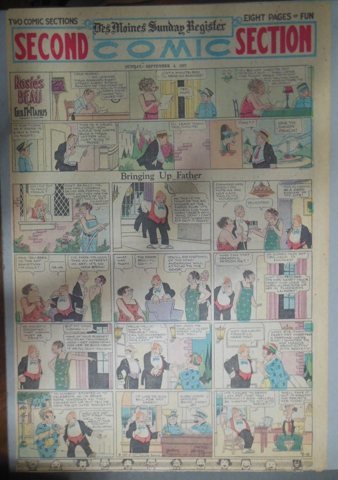 Bringing Up Father Sunday by George McManus from 9/4/1927 Full Page ...