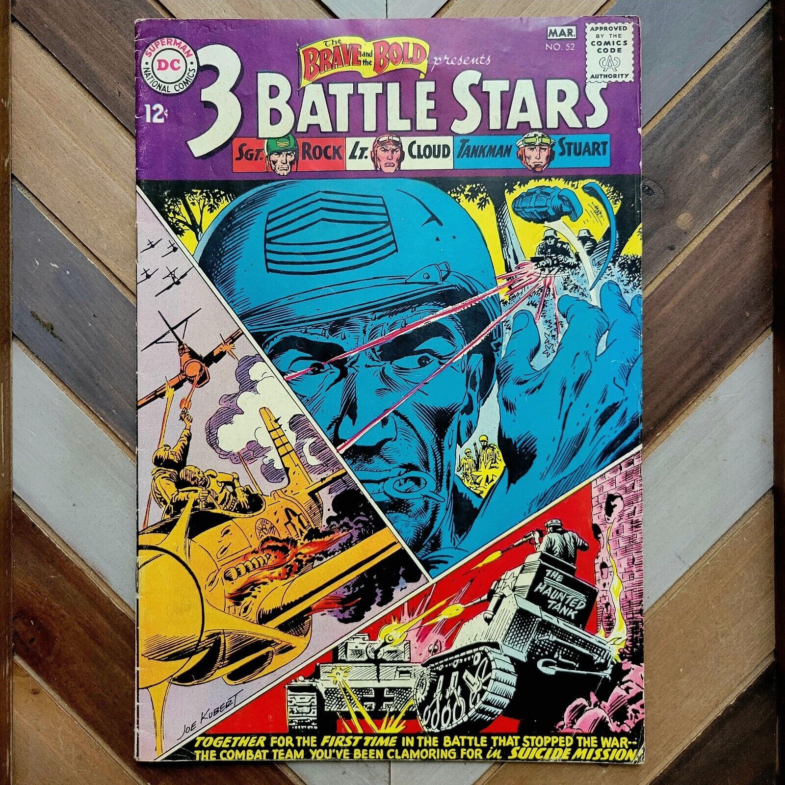 BRAVE & THE BOLD #52 VG+ (DC 1964) SGT Rock, Johnny Cloud, Haunted Tank / KUBERT | Comic Books ...
