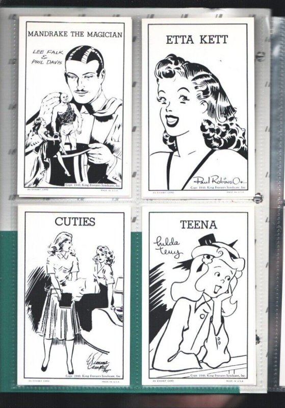 Newspaper Comic Strip Character Exhibit Card Set 1949-40 card set-King ...