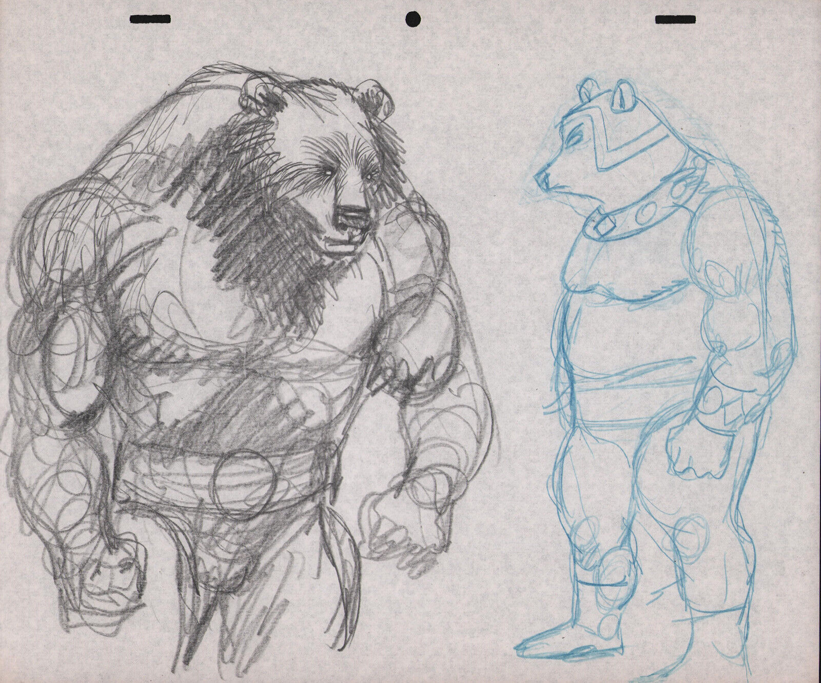 Bear-Man Pencil Animation Art - He-Man Related? - Intense Anger | Comic ...
