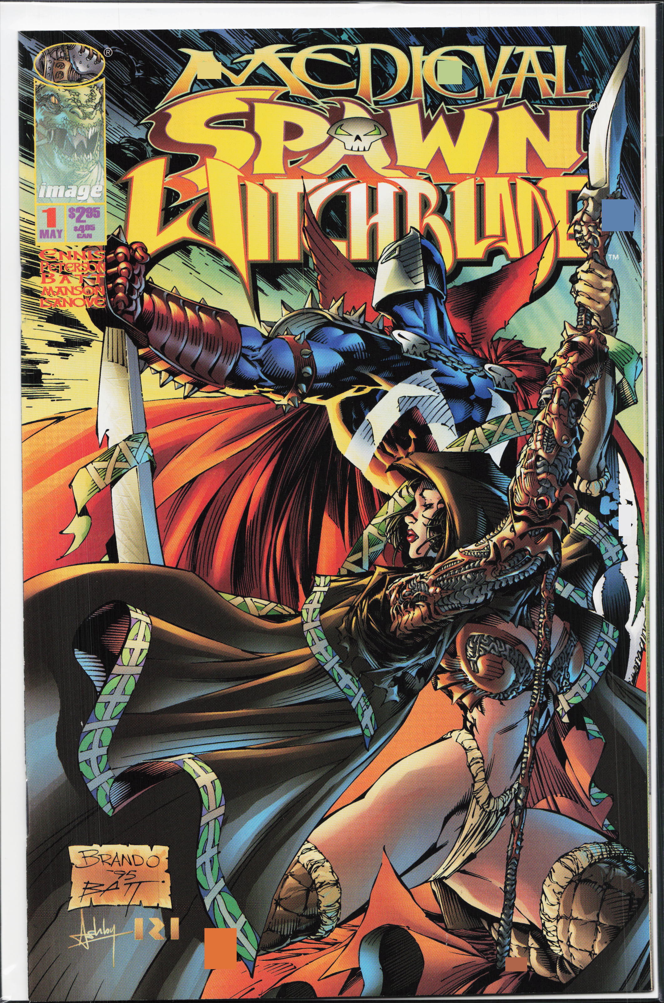 Medieval Spawn / Witchblade #1 Platinum Cover (1996) Medieval Spawn | Comic Books - Modern Age ...