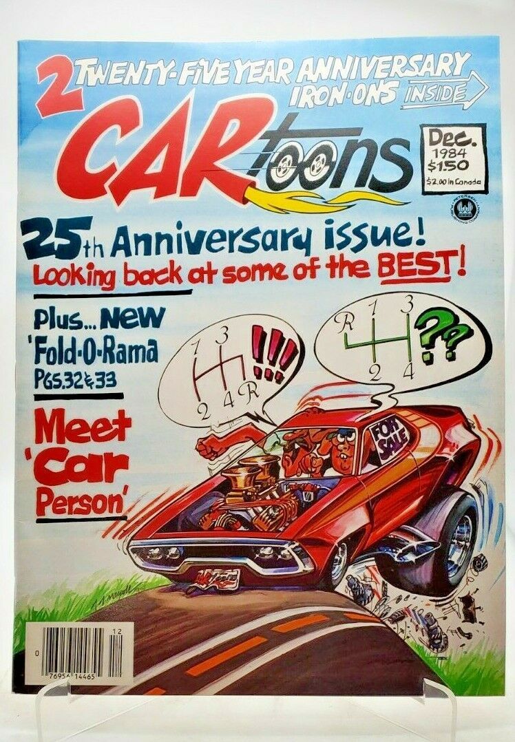CARtoons Magazine December 1984 w/ Iron Ons, Cartoons for the car ...
