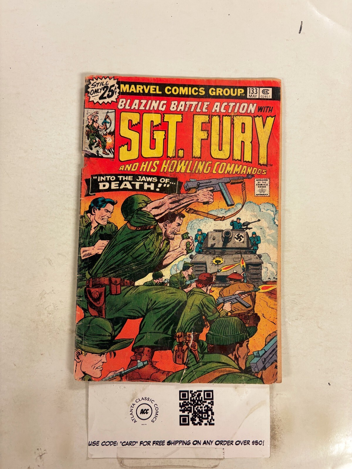 Sgt. Fury and His Howling Commandos #133 GD Marvel Comic Books 4 HH71 ...