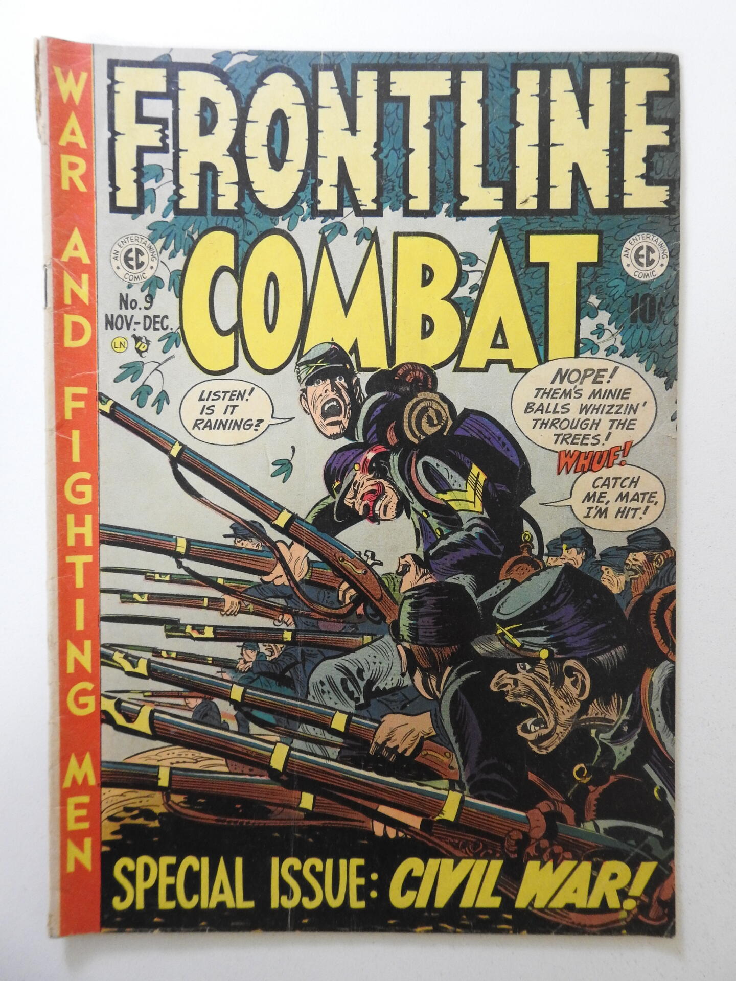 Frontline Combat #9 (1952) VG Condition! 1 in spine split, moisture ...