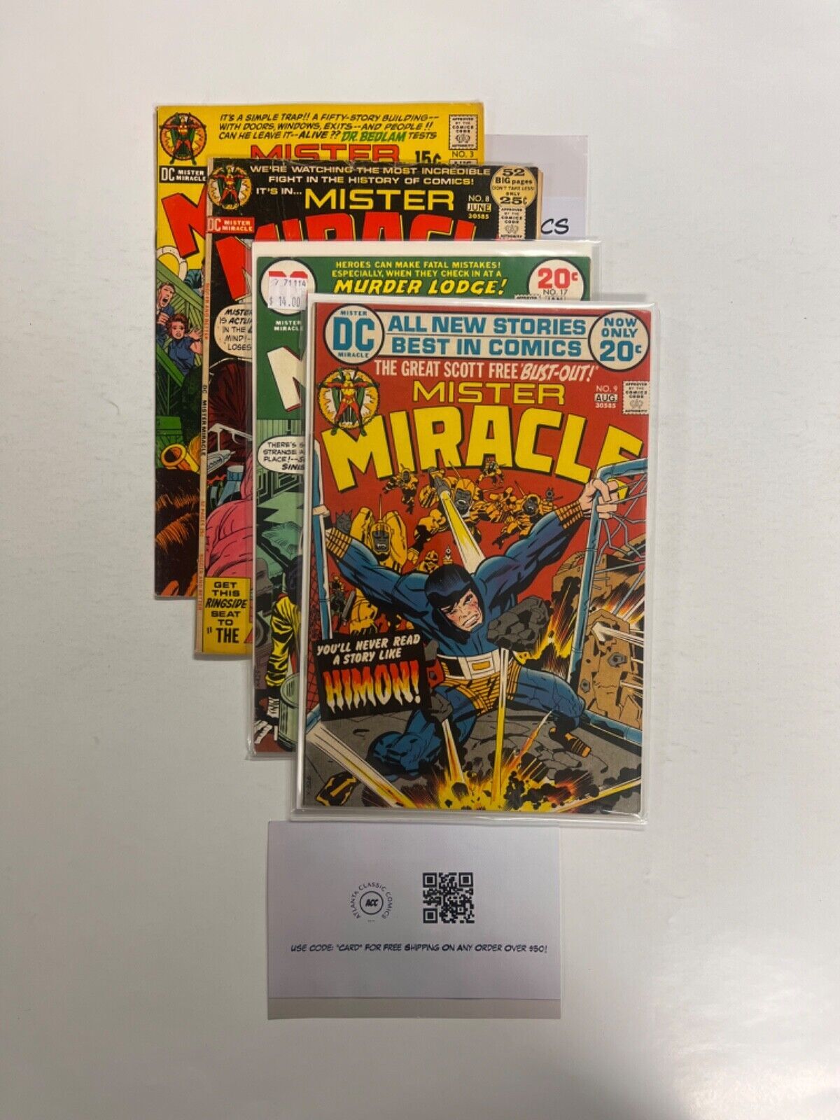 4 Mister Miracle DC Comic Books # 3 8 9 17 Superman Batman Robin Joker ...